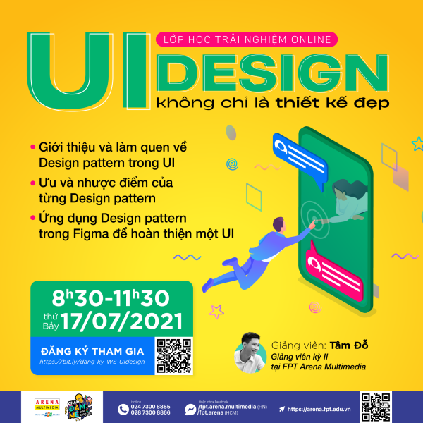 Lớp học trải nghiệm Online: UI Design - không chỉ là thiết kế đẹp