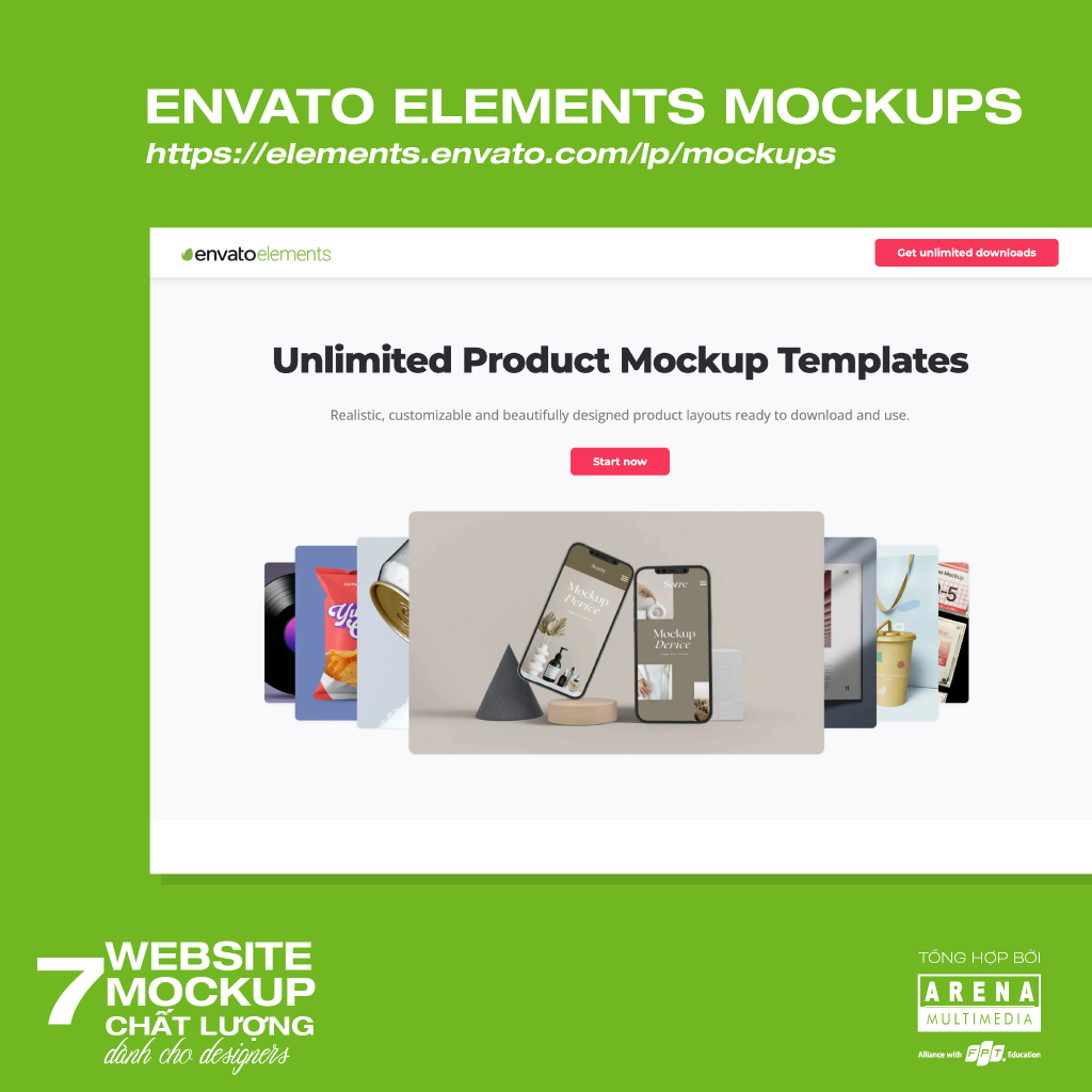 7 website mockup chất lượng dành cho Designers