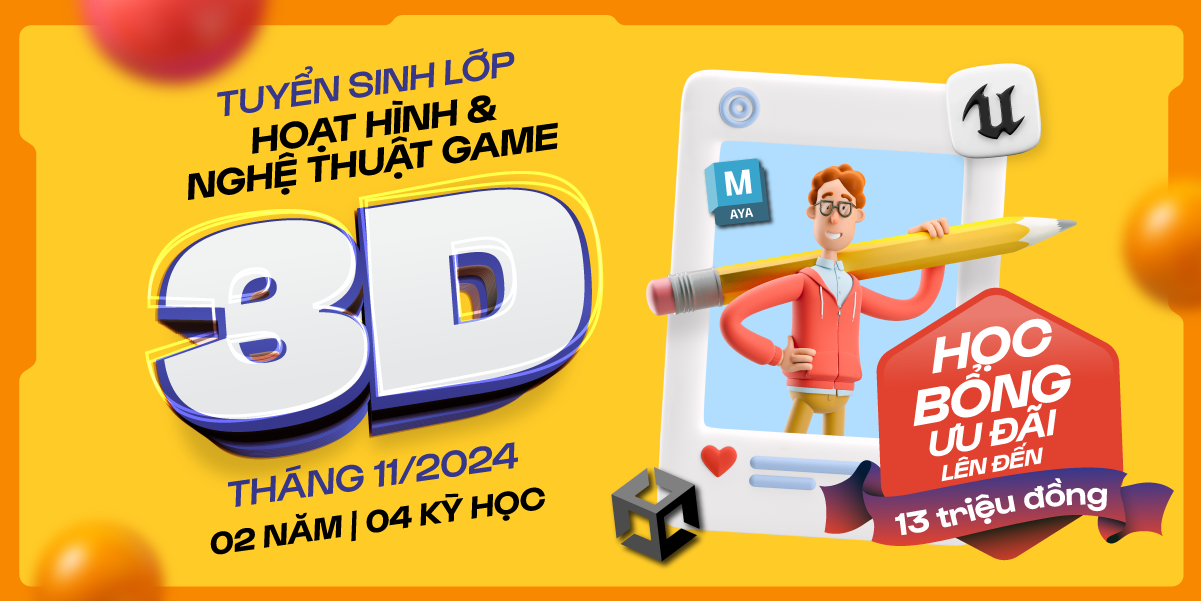 FPT Arena tuyển sinh lớp Hoạt hình & Nghệ thuật Game 3D